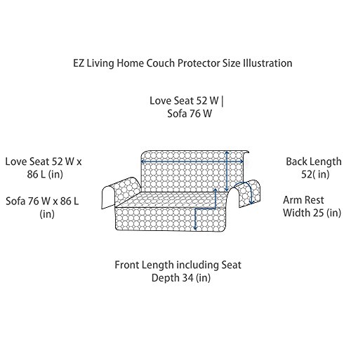 EZ Living Home H302SF7GY Home, 1 Count (Pack of 1), Grey,Gray,Charcoal