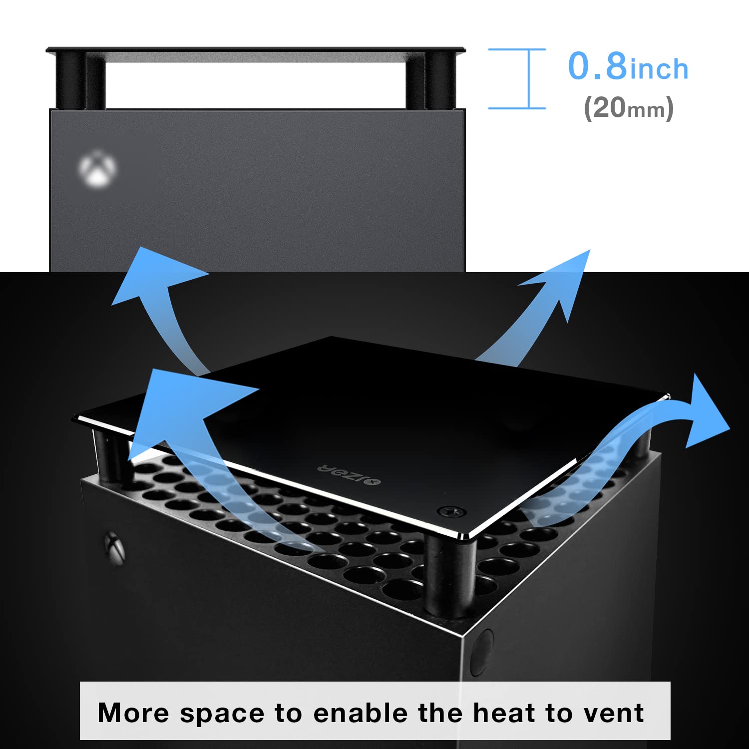 Dust Cover for Xbox Series X, Dust Filter Aluminum Top Cover for Series X Roof Metal Dust Proof Filter