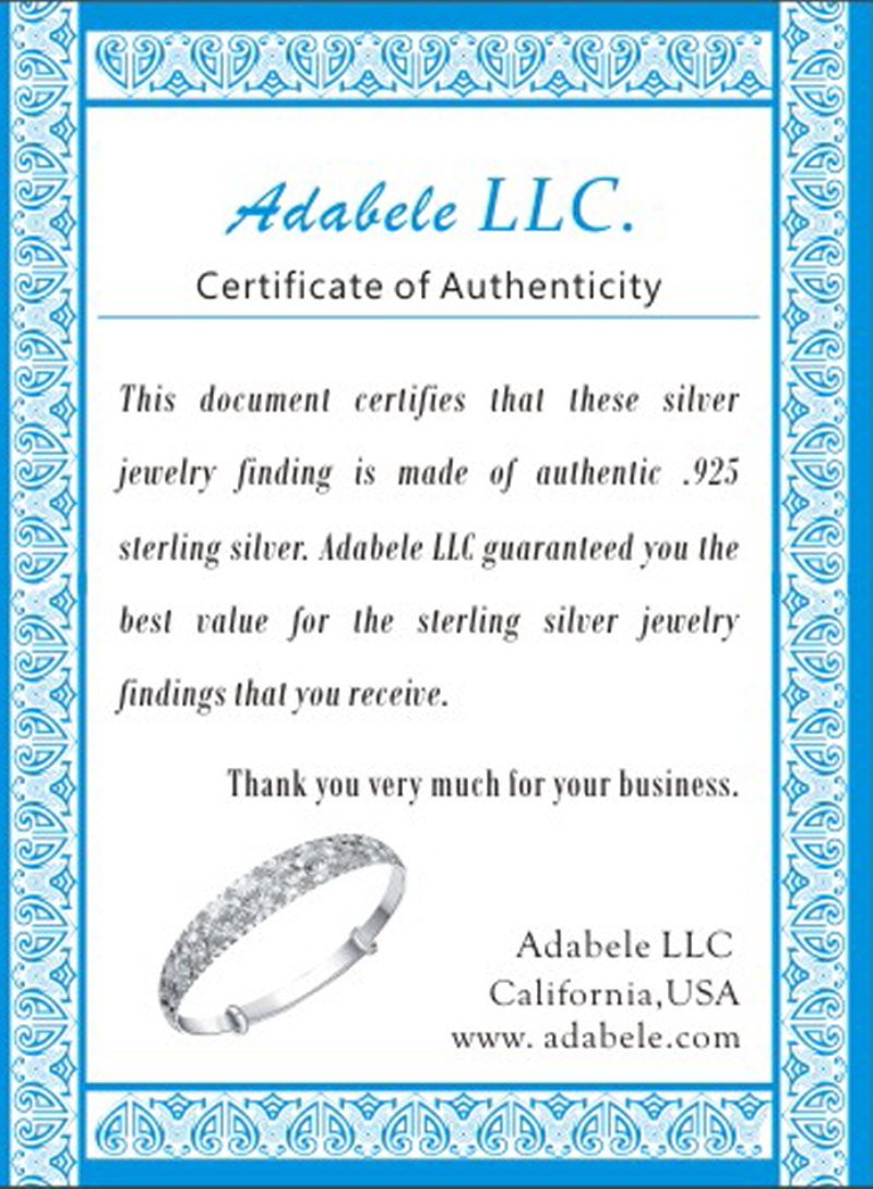 Adabele 4pcs Real 925 Sterling Silver Hypoallergenic Rubber Charm Holder Spacer Bead Stopper Compatible with Pandora All Other Charm Bracelet Necklace EC27-A3