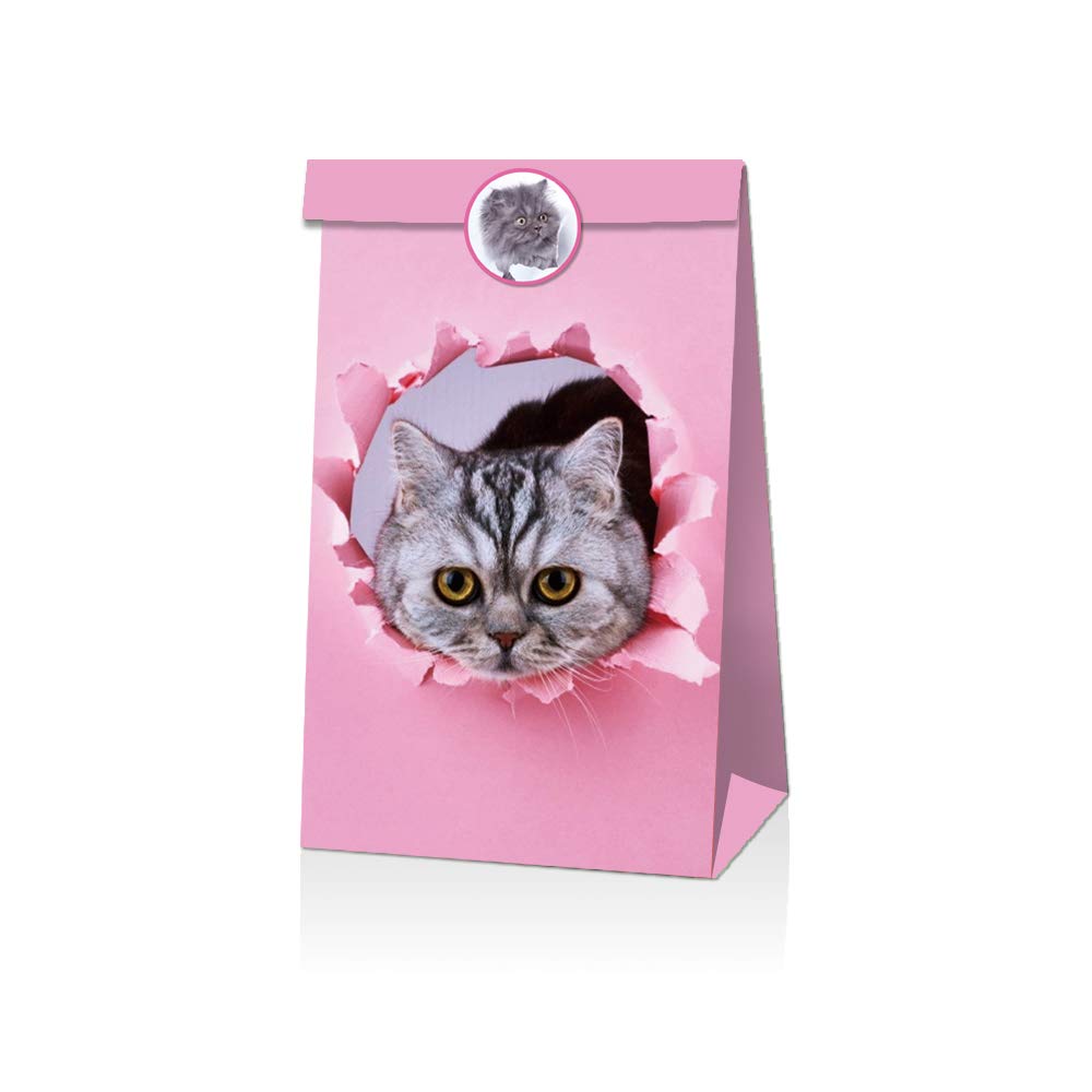Cat Bag,Kitty Cat Party Supplies,Pet Cat Birthday Theme,Girls,Boys,Kids,Home,Classroom,Baby Shower?24Pack)?