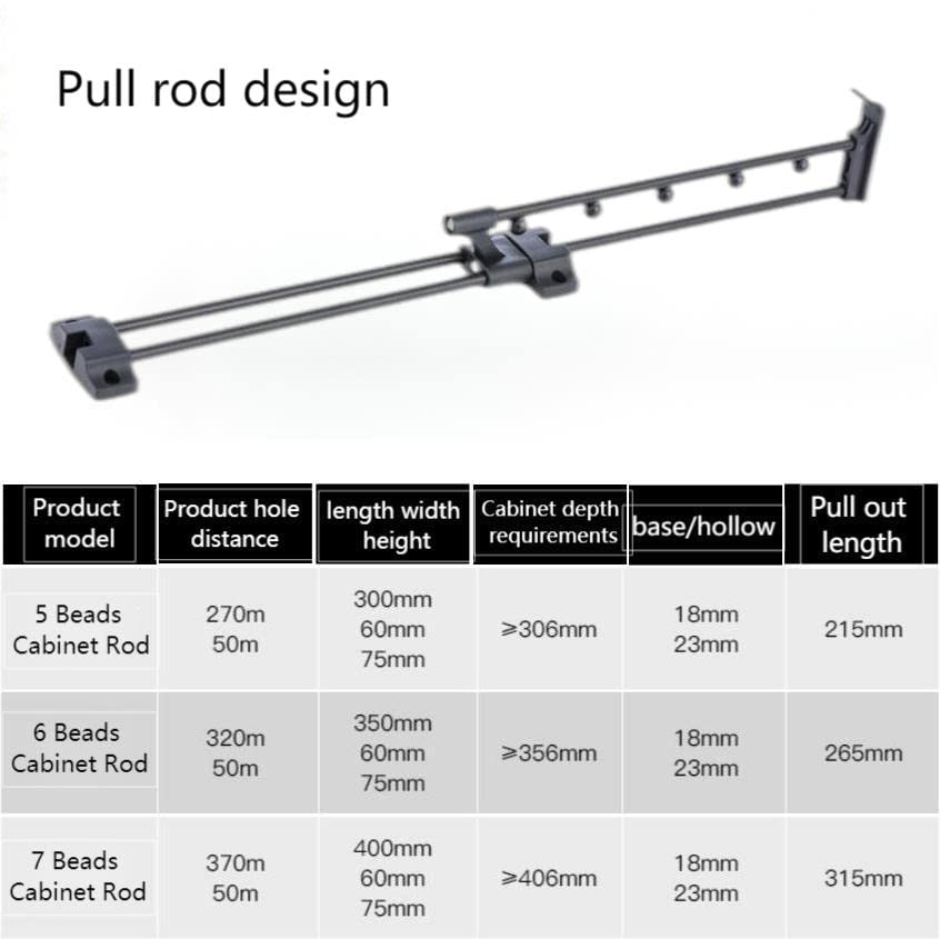 BGTLGIO Heavy Duty Extendable Pull Out Closet Rod,Sliding Wardrobe Closet valet Rod,Adjustable Clothing Organizer Holder Extendable Wardrobe Rail Tube Rod (15.75")
