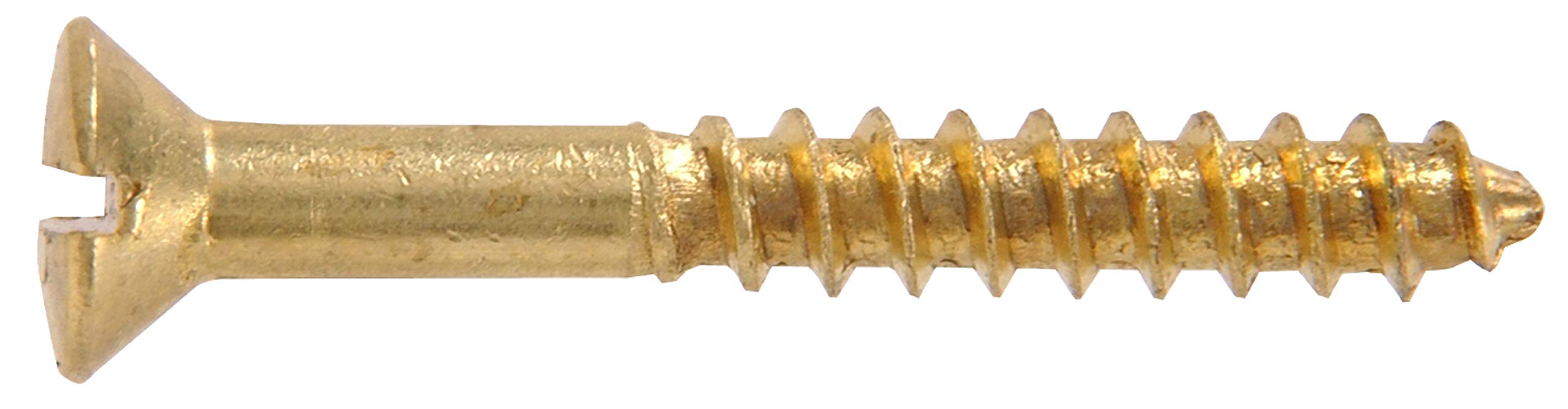 Hillman 1173 Brass Oval Head Slotted Wood Screw 8 x 1 1/4 in. 30-Pack