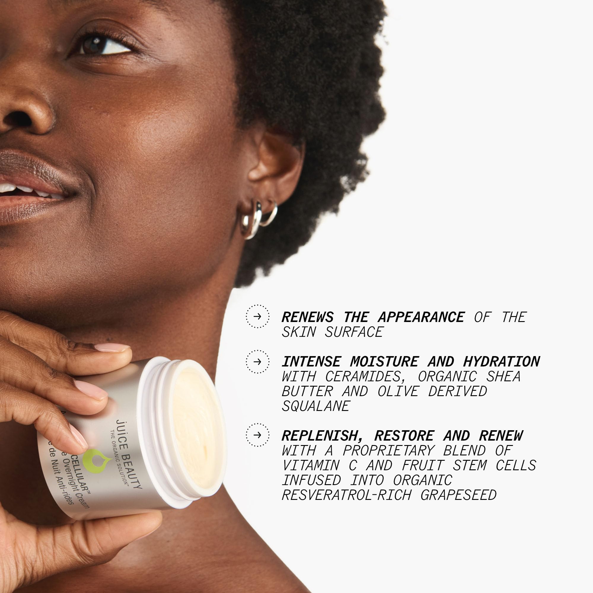 Juice Beauty Stem Cellular Day & Night Duo - Includes Anti-Wrinkle Moisturizer + Anti-Wrinkle Overnight Cream - Hydrates + Improves Fine Lines and Wrinkles - Vegan, Cruelty Free