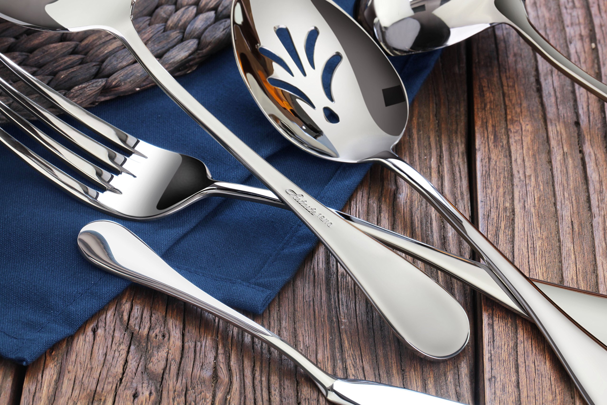 Artaste 18/10 Stainless Steel Elegant Serving & Hostess Flatware Sets (47-Piece 18/10 Silver Finish)
