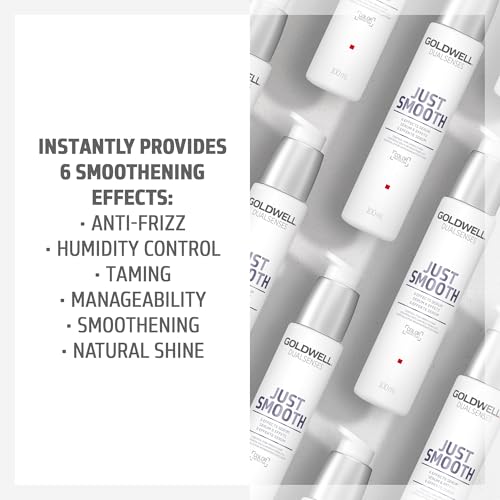 Goldwell Dualsenses Just Smooth Taming Anti-Frizz & Humidity Control 6 Effects Serum, Paraben Free, Floral, 100ml