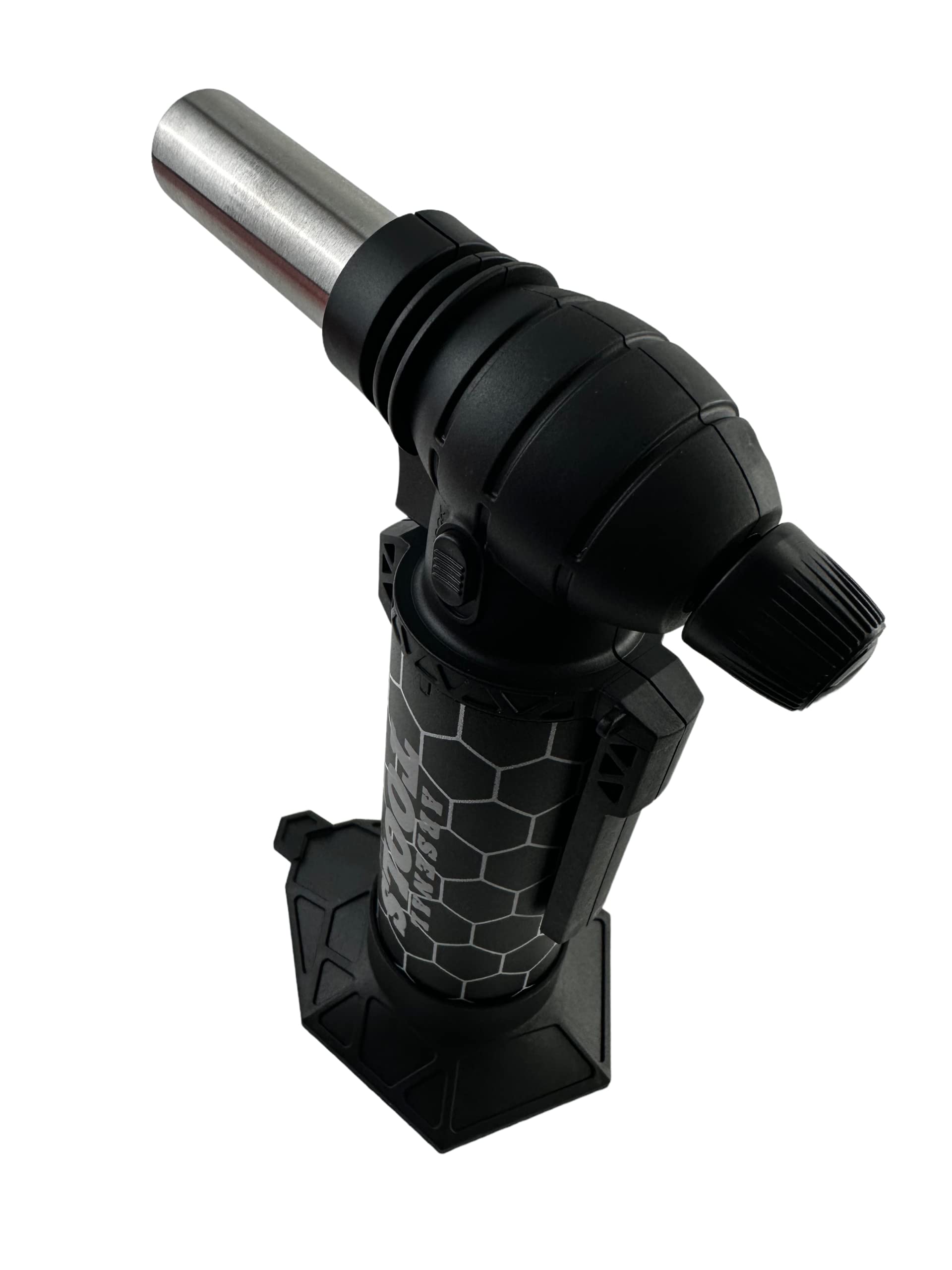 Arsenal Tools Jet Flame Wind-Proof Torch Lighter - Child-lock - Perfect for Camping, Kitchen, Backyard, Travel, Beach, BBQ, Mountain, Outdoors, Travel, Garage, and more (Black)