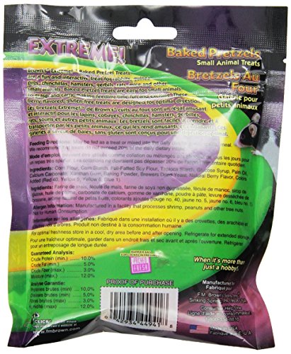 F.M.Brown'S 44941 Extreme Baked Pretzels Treat For Small Animals, 2-Ounce