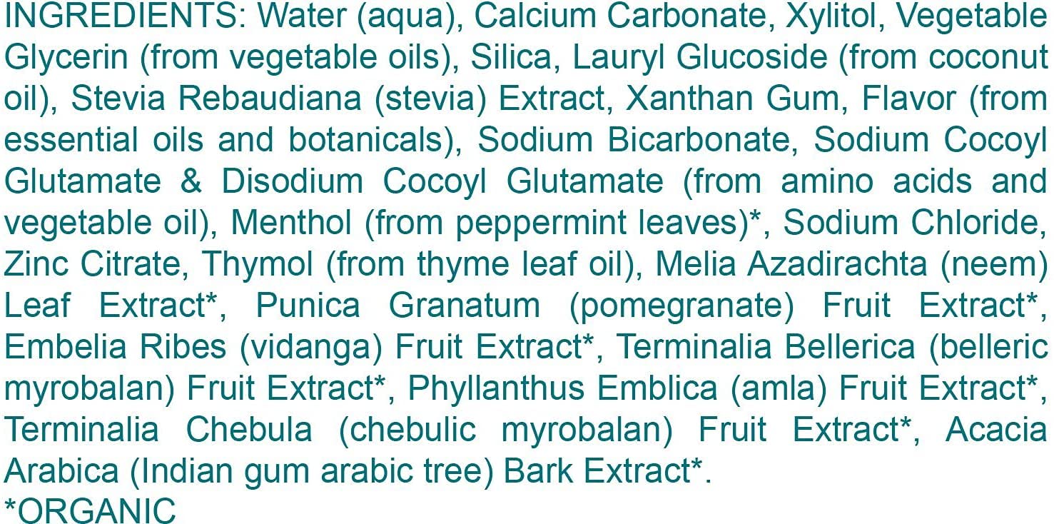 Himalaya Botanique Complete Care Toothpaste, Spearmint Flavor, Fights Plaque, Freshens Breath, Fluoride Free, No Artificial Flavors, SLS Free, Cruelty Free, Foaming, 5.29 Oz, 1 Pack