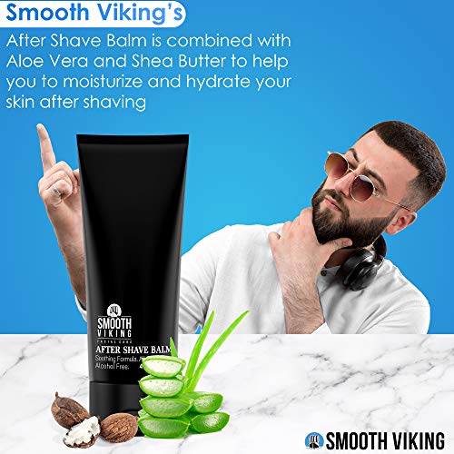 After Shave Balm For Men - Alcohol-Free Mave Balm with Spiced Black Pepper Scentens Aftershave for Sensitive Skin (4 Oz) - Soothing, Moisturizing Face Care Post Sh
