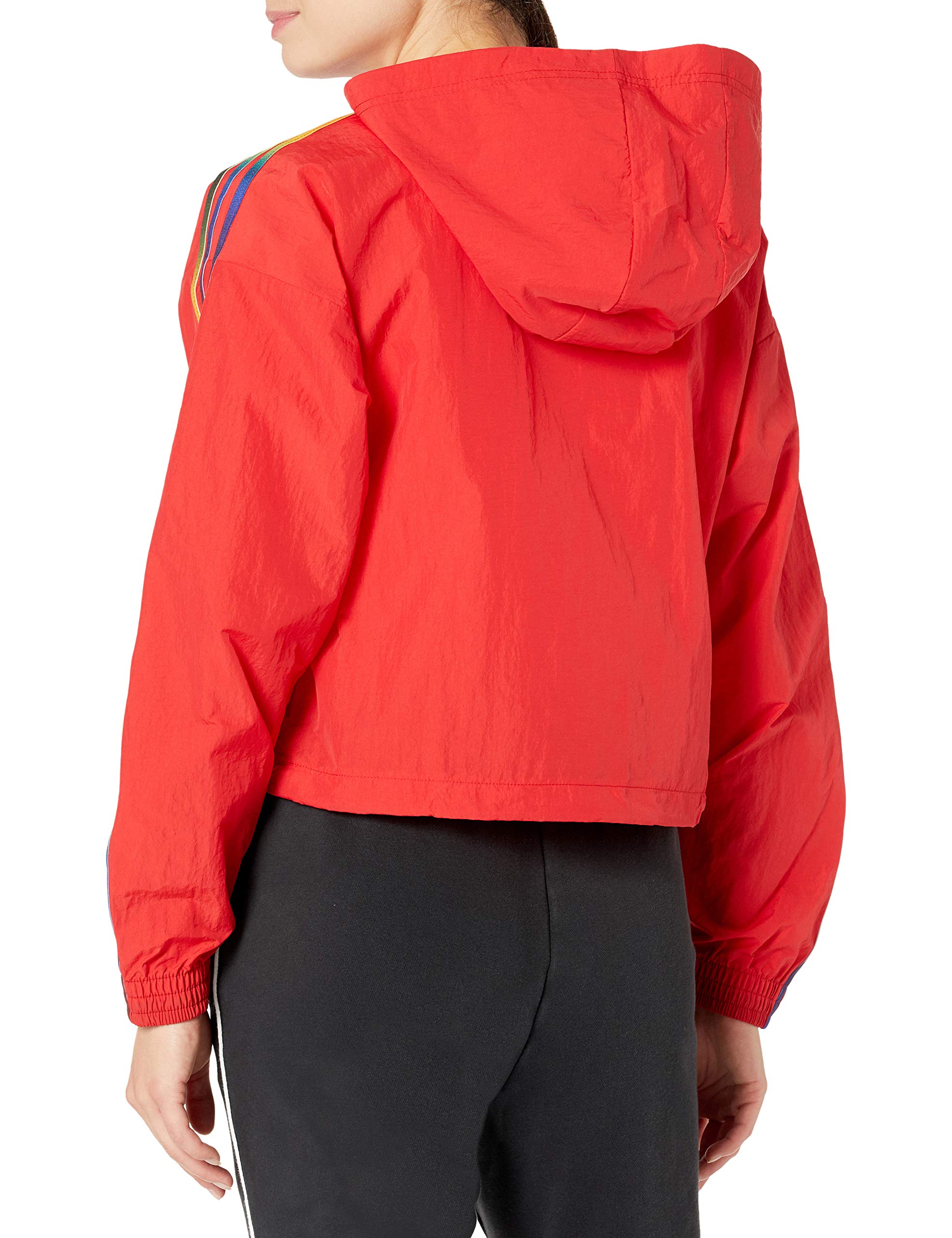adidas Originals womens Cropped Half-Zip Scarlet Large