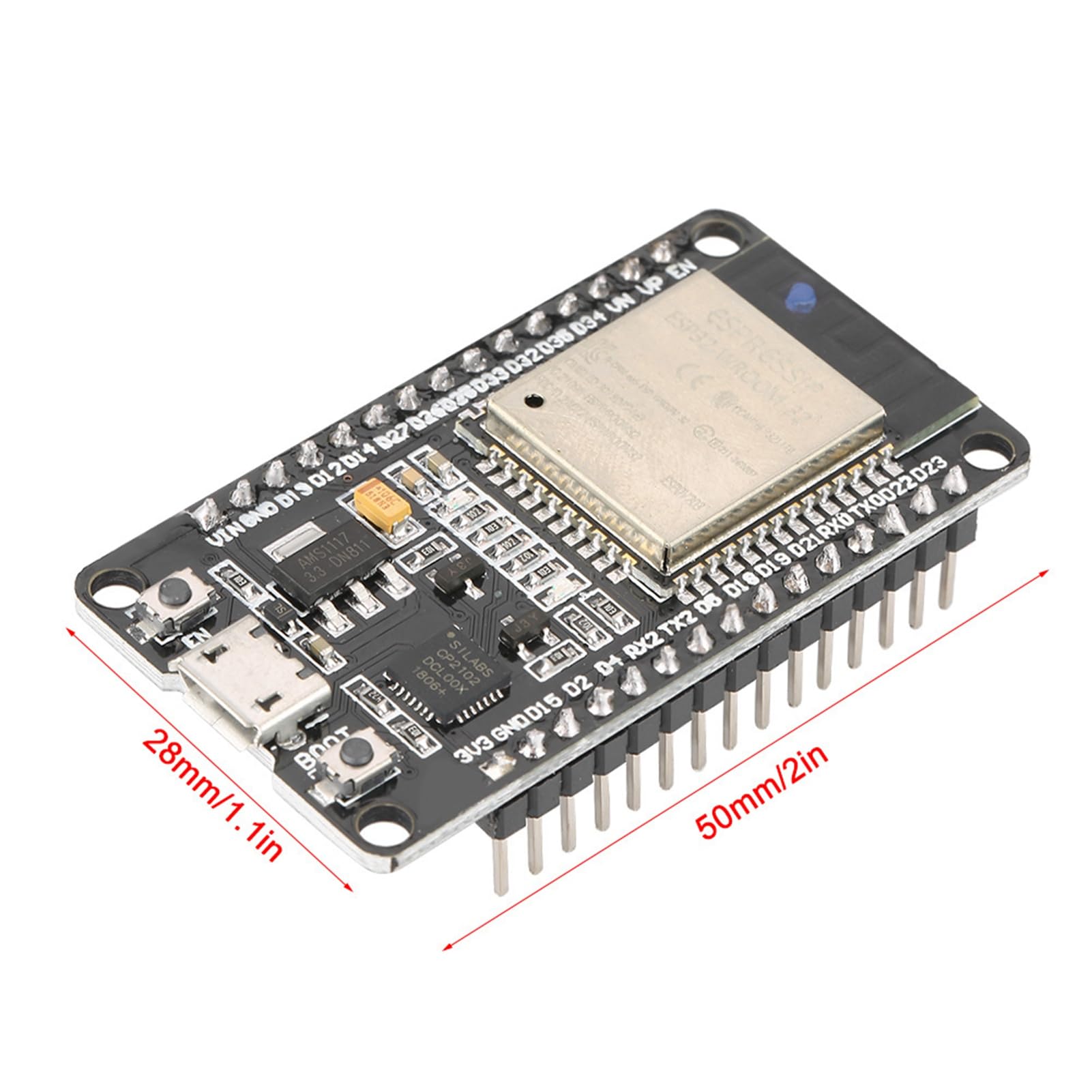 Walfront ESP32 WiFi Bluetooth Camera Module Development Board - Dual Core Module for IOT