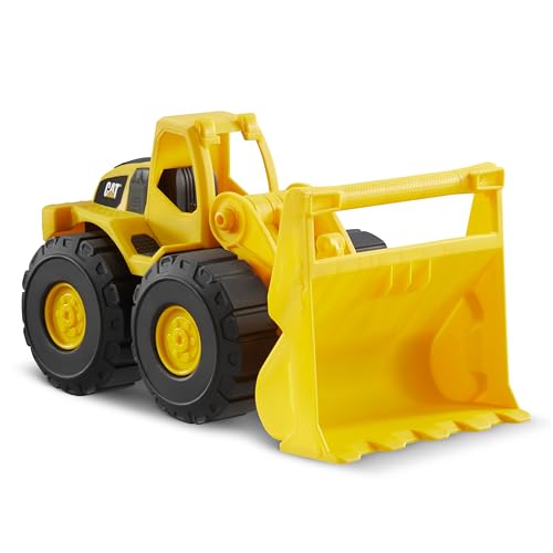 CAT Construction Toys, Construction Fleet 10" Front Loader Toy - Real Working Parts, Indoor/Outdoor, Sturdy Plastic Construction for 2+ Year Old Boys