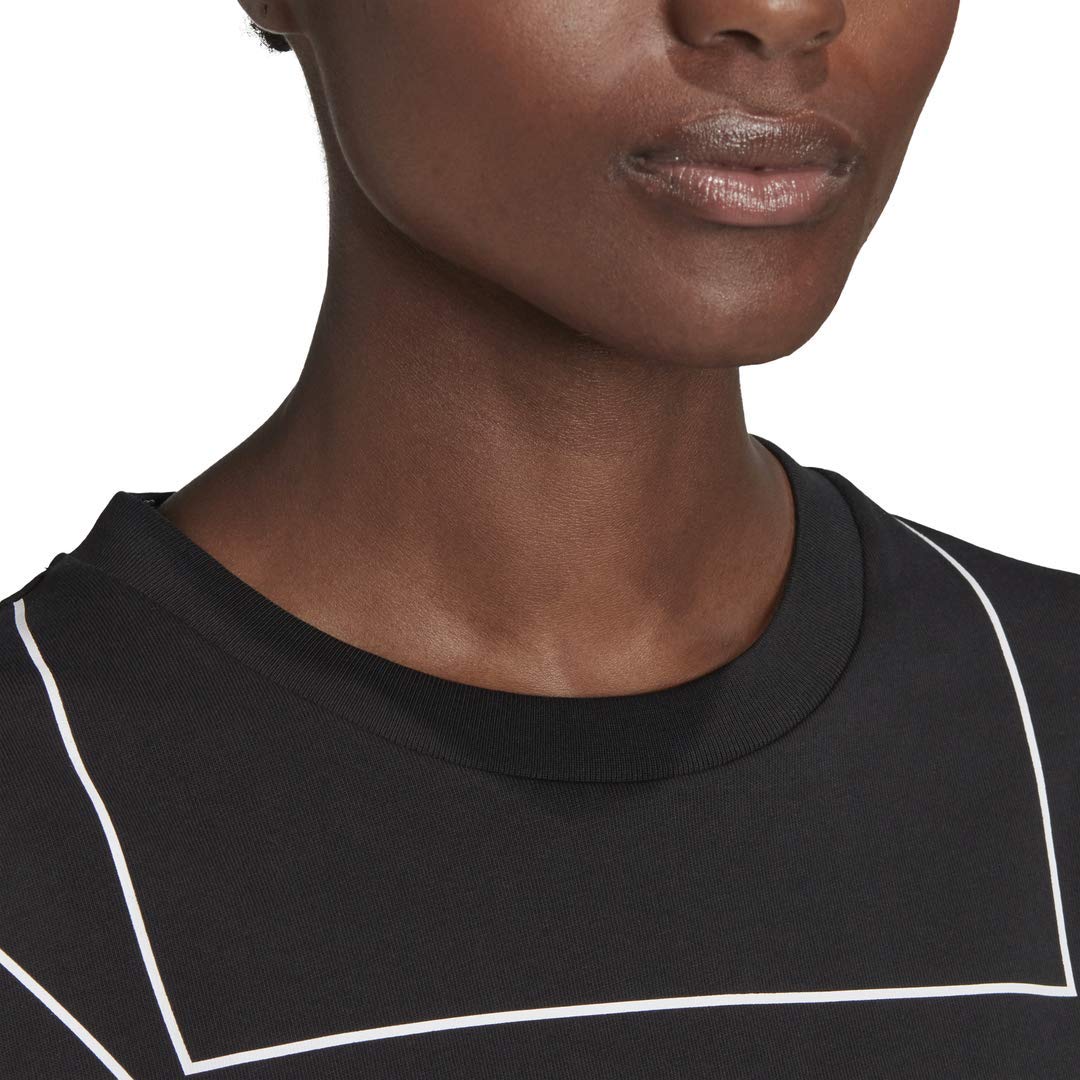 adidas Originals womens Large Logo T-Shirt Black/White Large