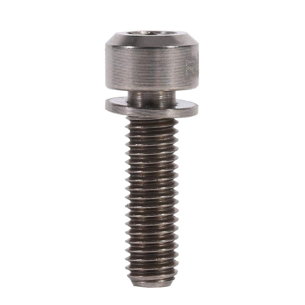 6Pcs M5 x 18mm Bolts Screw Stem Bolt Bike Fixed Stem Bolts with Washers for Mountain Road Bike ()