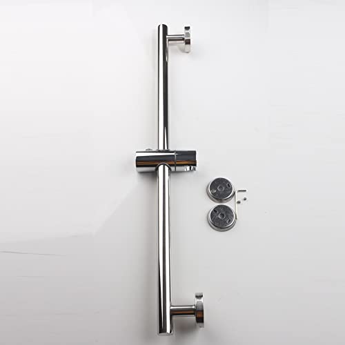 BANGPU Chrome Shower Slide Bar, Bathroom Shower Slide Bar with Adjustable Handheld Shower Holder, Stainless Steel Slide Slide Bar Wall Mount