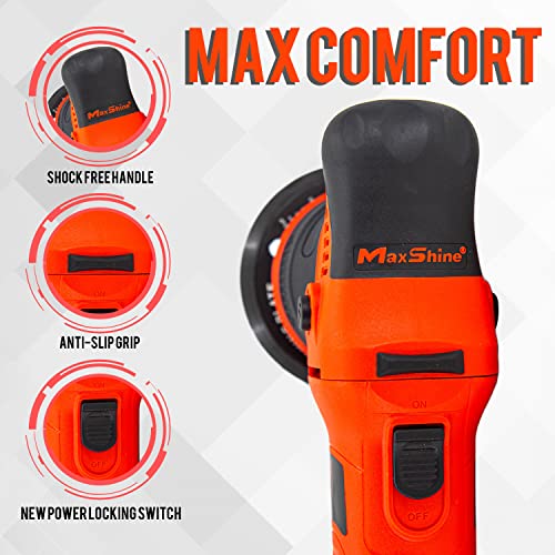 Dual Action Polisher for Car Detailing - MaxShine M8S V2 - Dual Action Polisher with 1000W Motor - 8mm Throw DA Polisher - 5-inch Backing Plate Orbital Polisher - Buffer Polisher for Car Detailing