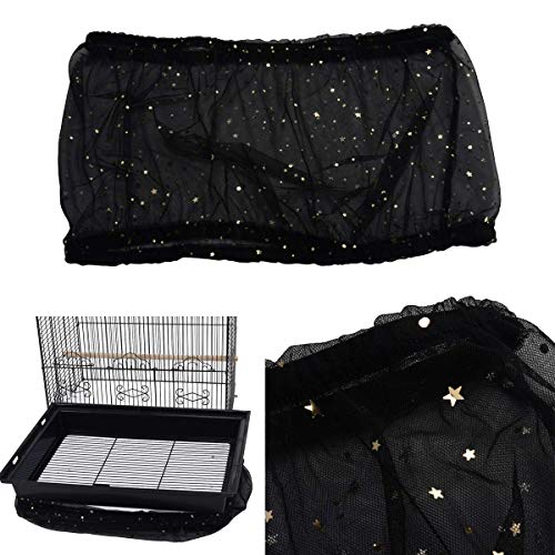 Bonaweite Extra Large Mesh Bird Seed Catcher, Bird Cage Stretchy Guard Cover, Birdcage Nylon Shell Skirt Traps Guards - 29.5β Height