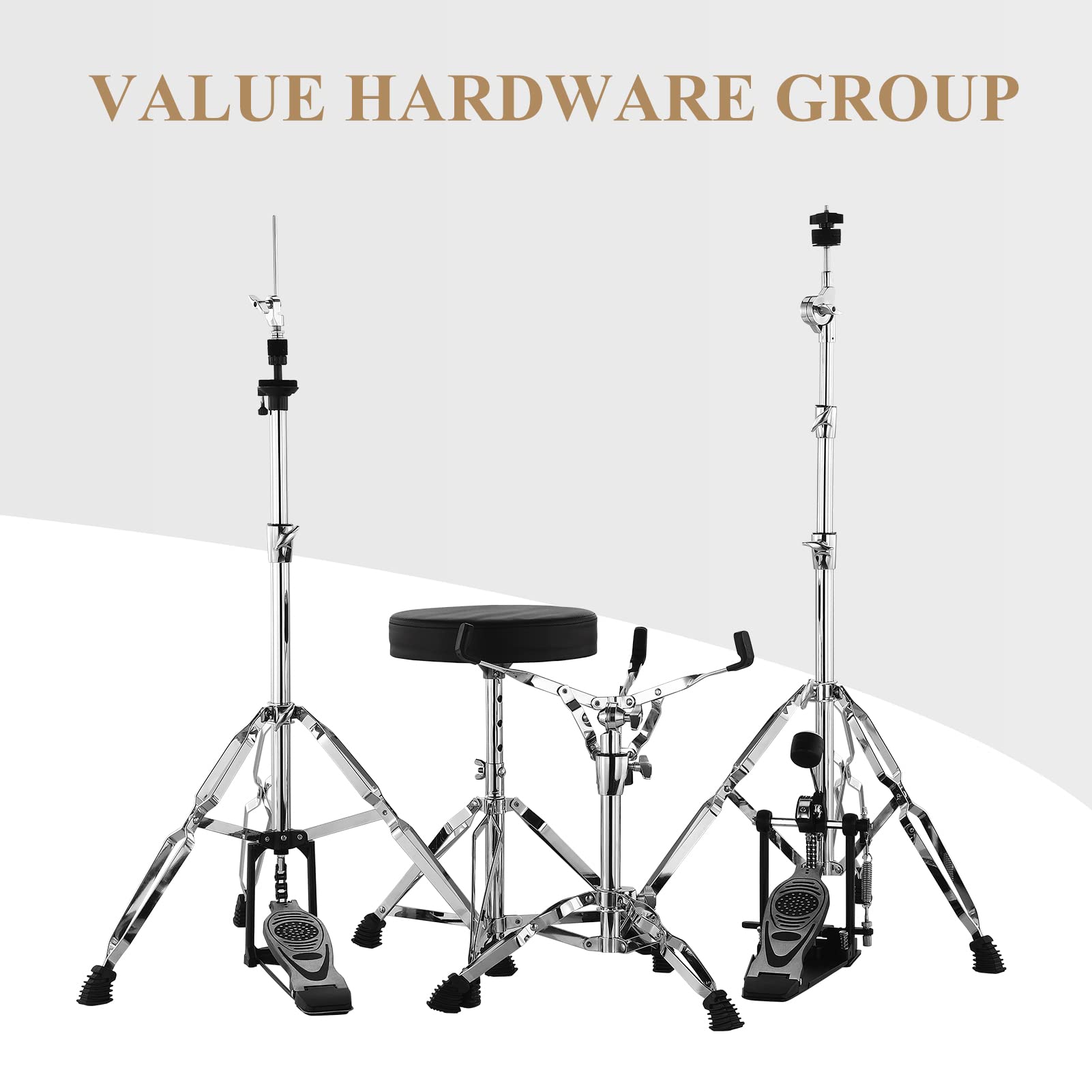 Eastar Adult Drum Set - 18-inch Full-Size Drum Kit for Adults, 4 Drum 2 Cymbal Drum Complete Drum Kit for Intermediate Drummers, Blue (EDS-540BE)
