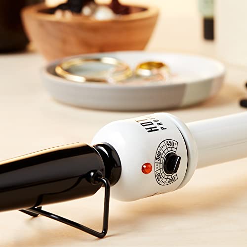 HOT TOOLS Professional Nano Ceramic Extra Long Tapered Curling Iron for Shiny Curls, 3/4 to 1 1/4 Inches