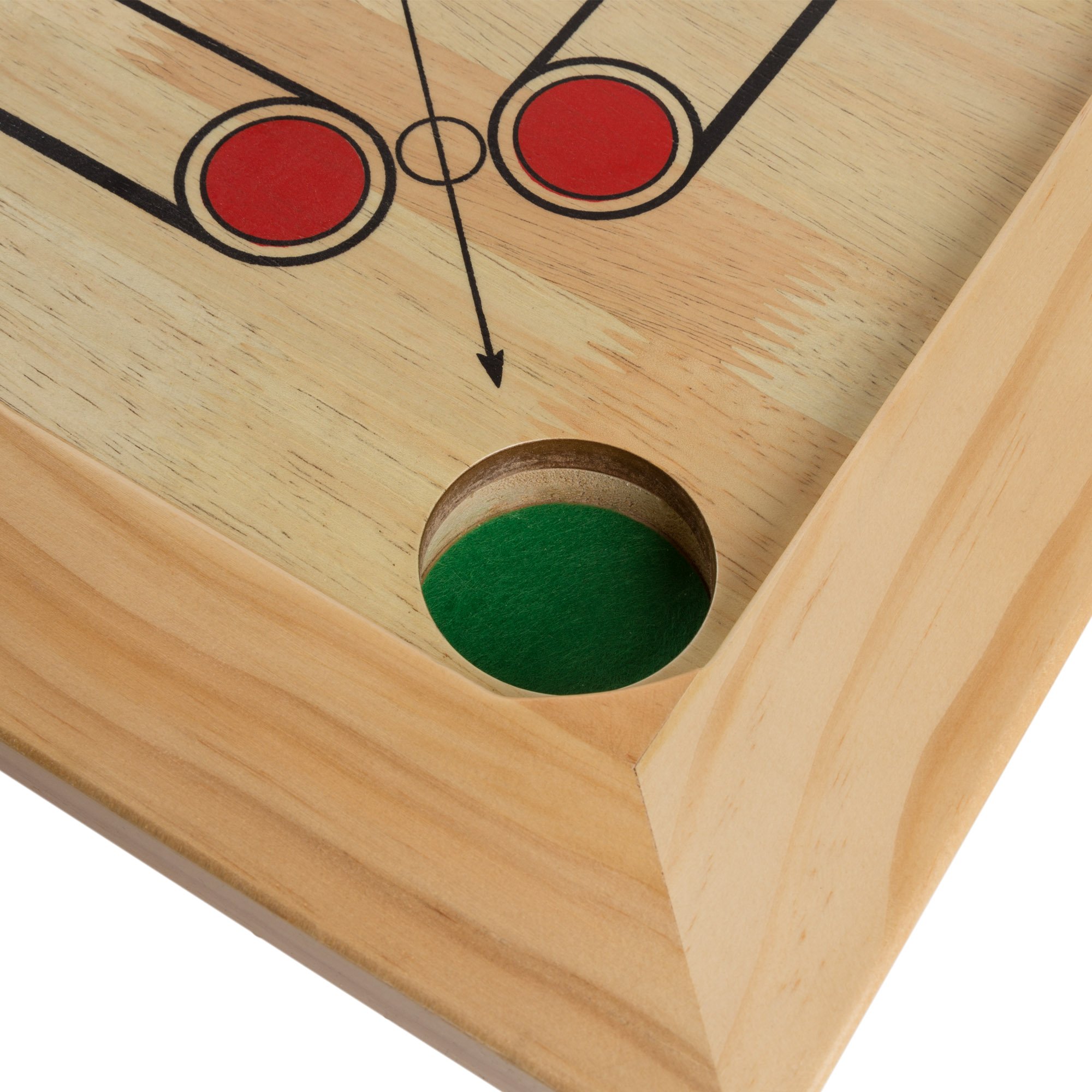 Deluxe Wooden Large Size Carrom Table Game Set - Includes Cue Sticks, Coins, Queen and Striker!