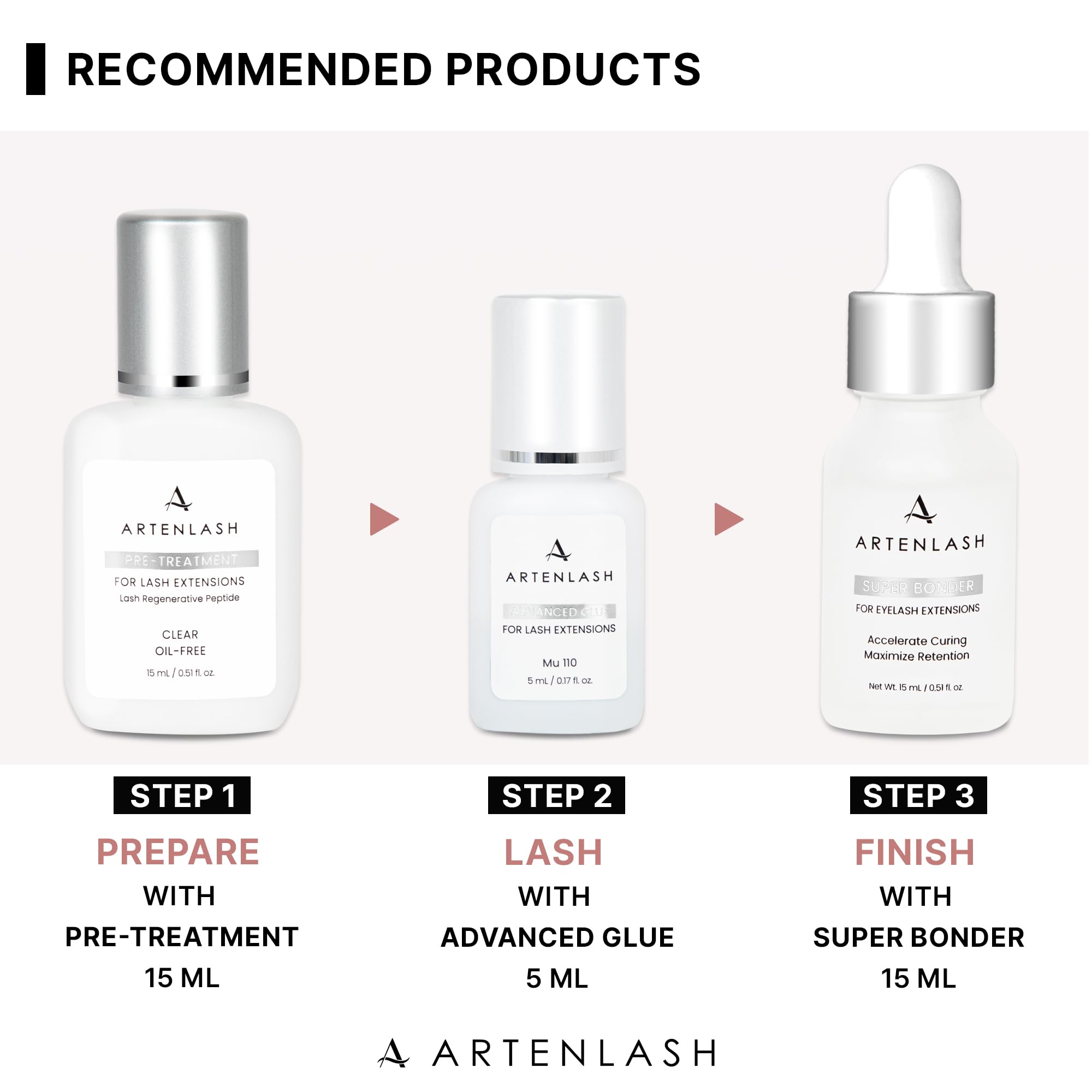 Artenlash Eyelash Extension Pre-treatment Lash Primer for Lash Extensions 15 mL Made in Korea Lash Supplies Oil Free Clear Water Type