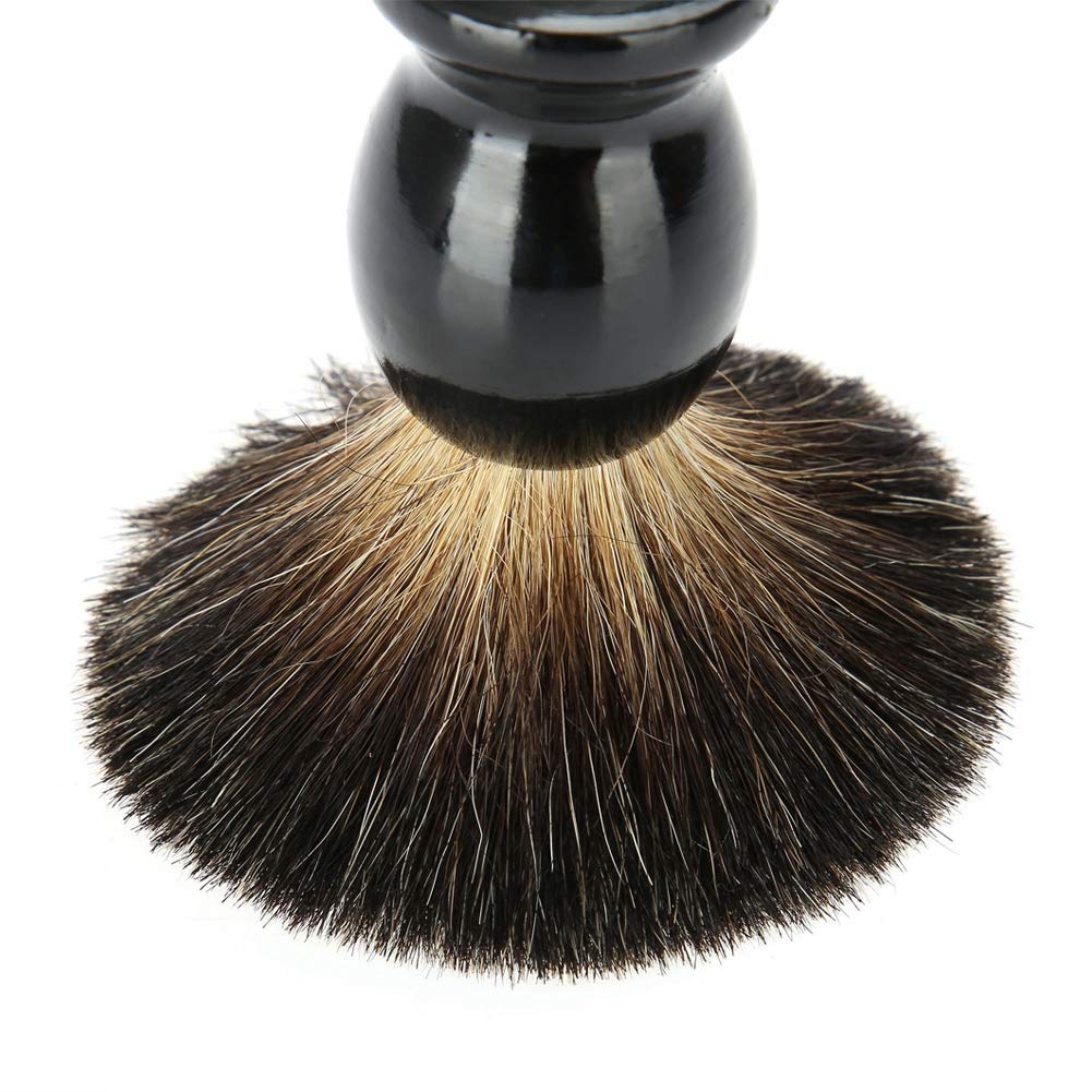 Men's Shaving Brush, Pure Badger Shaving Brush,Black Handle,Men's Professional Hair Salon Tool,Give You Easier Shaving