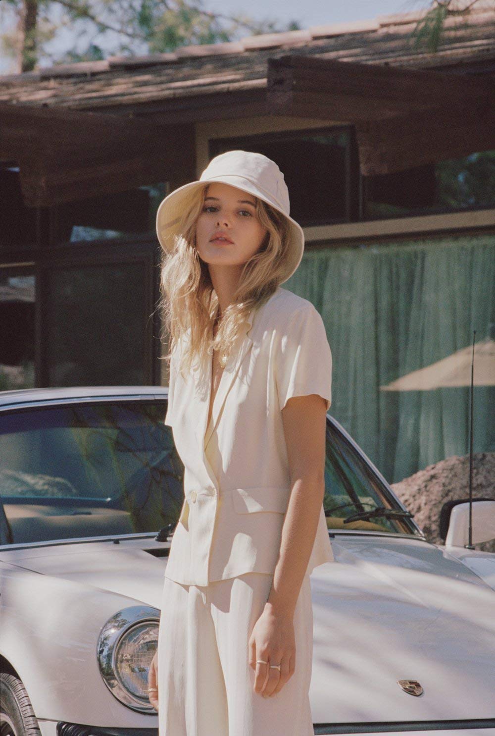 Lack of Color Women's Wave Cotton Canvas Bucket Hat (Beige, Small/Medium)