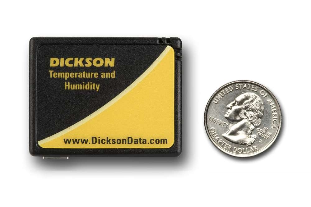 Dickson TK550 Compact Temperature and Humidity Data Logger, -4F to 158F Temperature Range, 0-95% RH Non-Condensing Humidy Range, Pack of 12