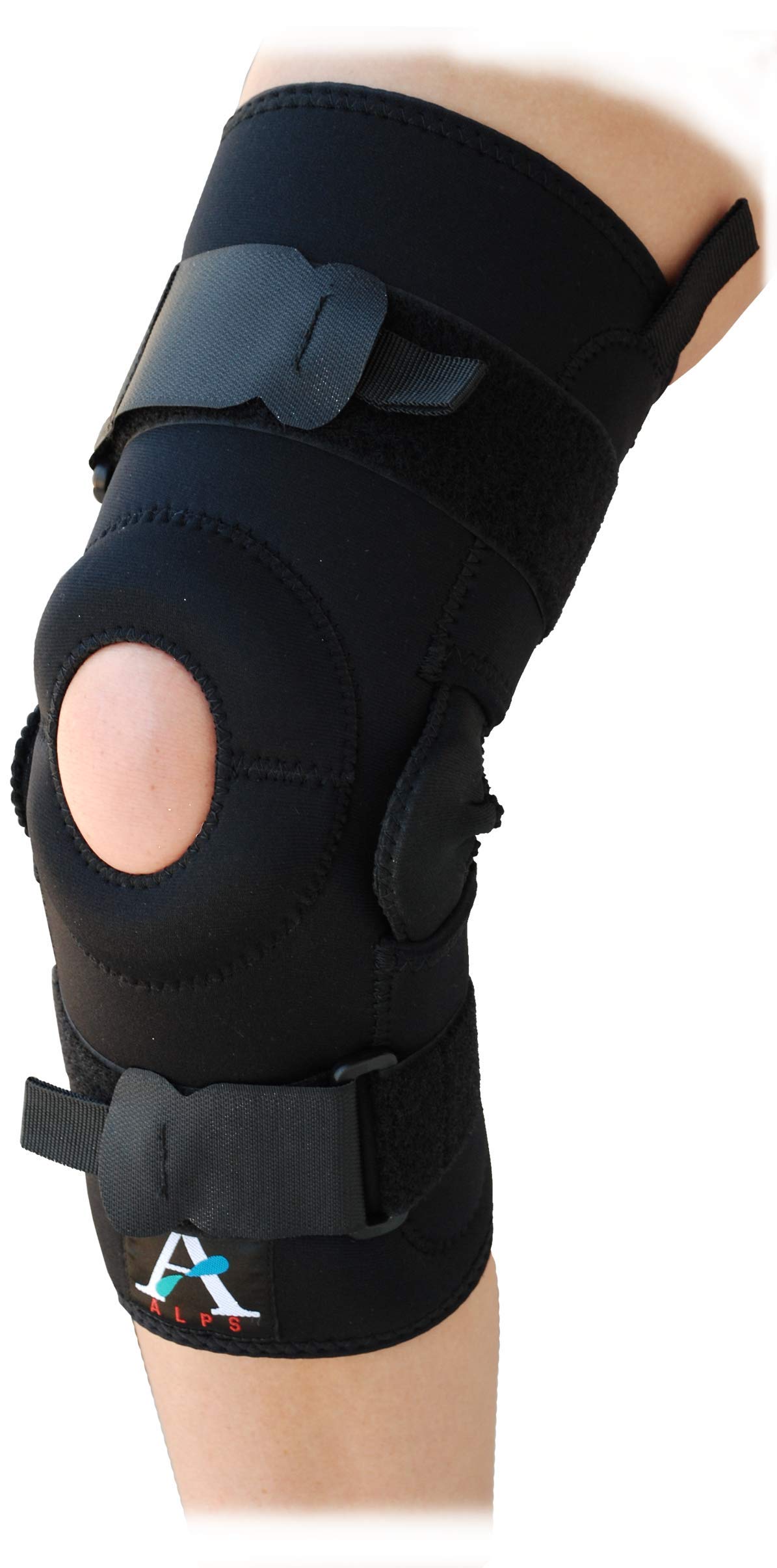 ALPS Knee Brace, Prevent or Reduce Severity of Knee Injury, Soft and Breathable, Adjustable Hinges, Pull-On with Reinforced Seams, XX-Large Size
