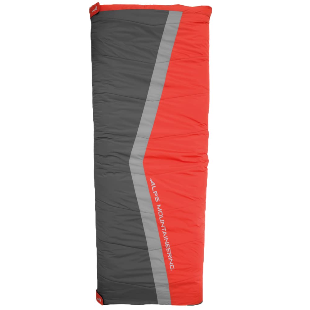 ALPS Mountaineering Cinch +20 Sleeping Bag Flame Red/Coal, 82" x 35", 20