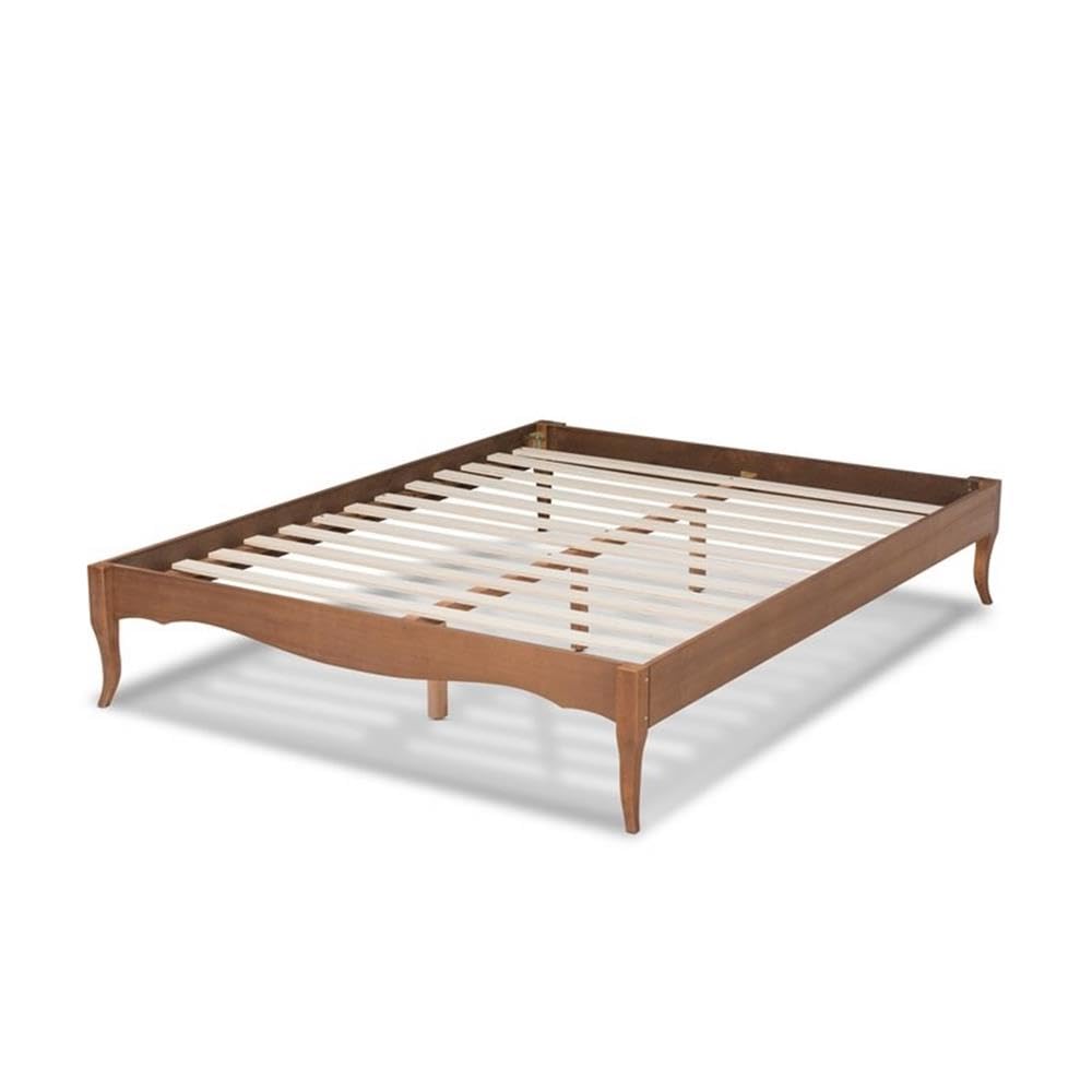 Baxton Studio Marieke Vintage French Inspired Ash Wanut Finished Queen Size Wood Bed Frame