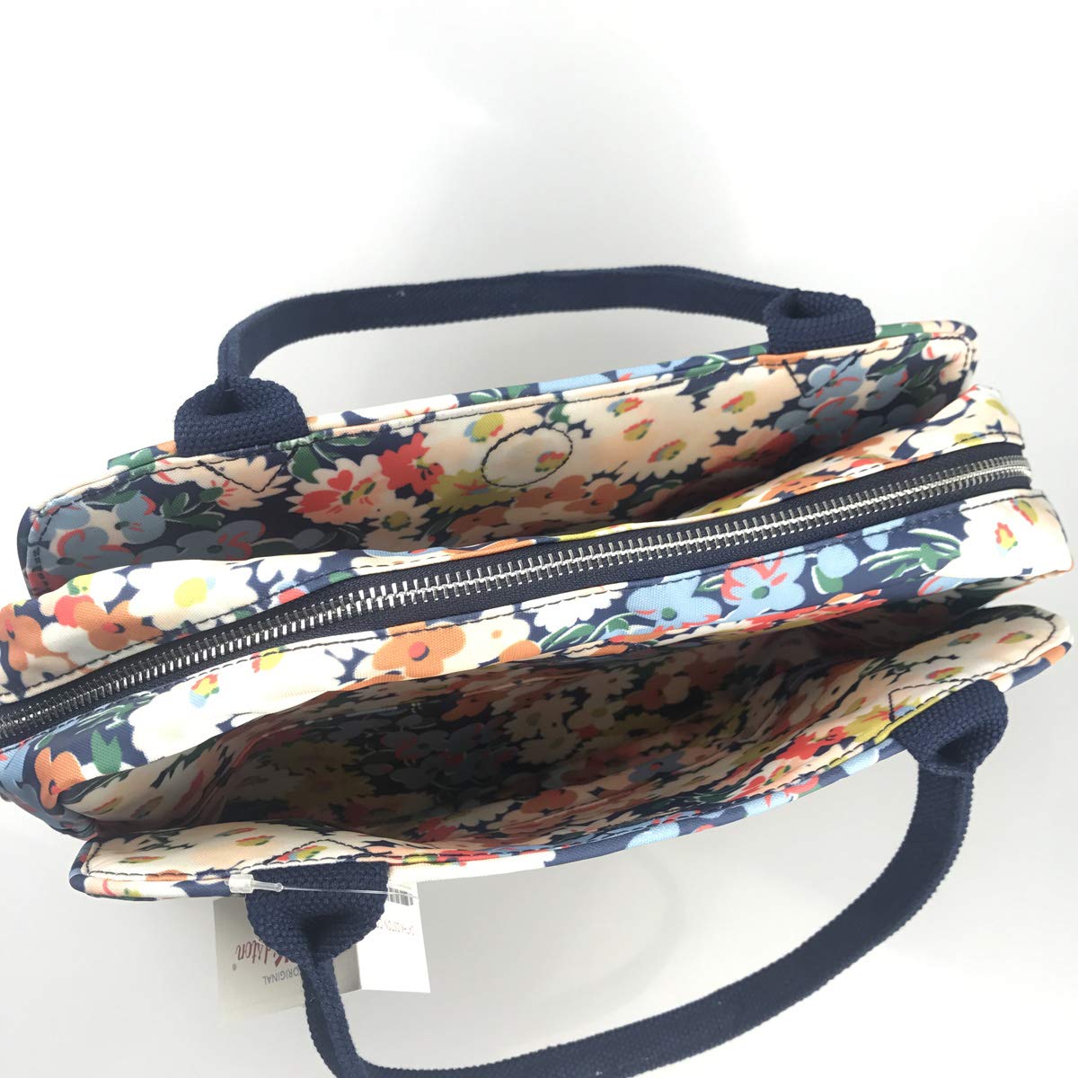 Cath Kidston Matt Oilcloth Busy Bag Handbag Crossbody Daisy Bed Pattern Navy Color