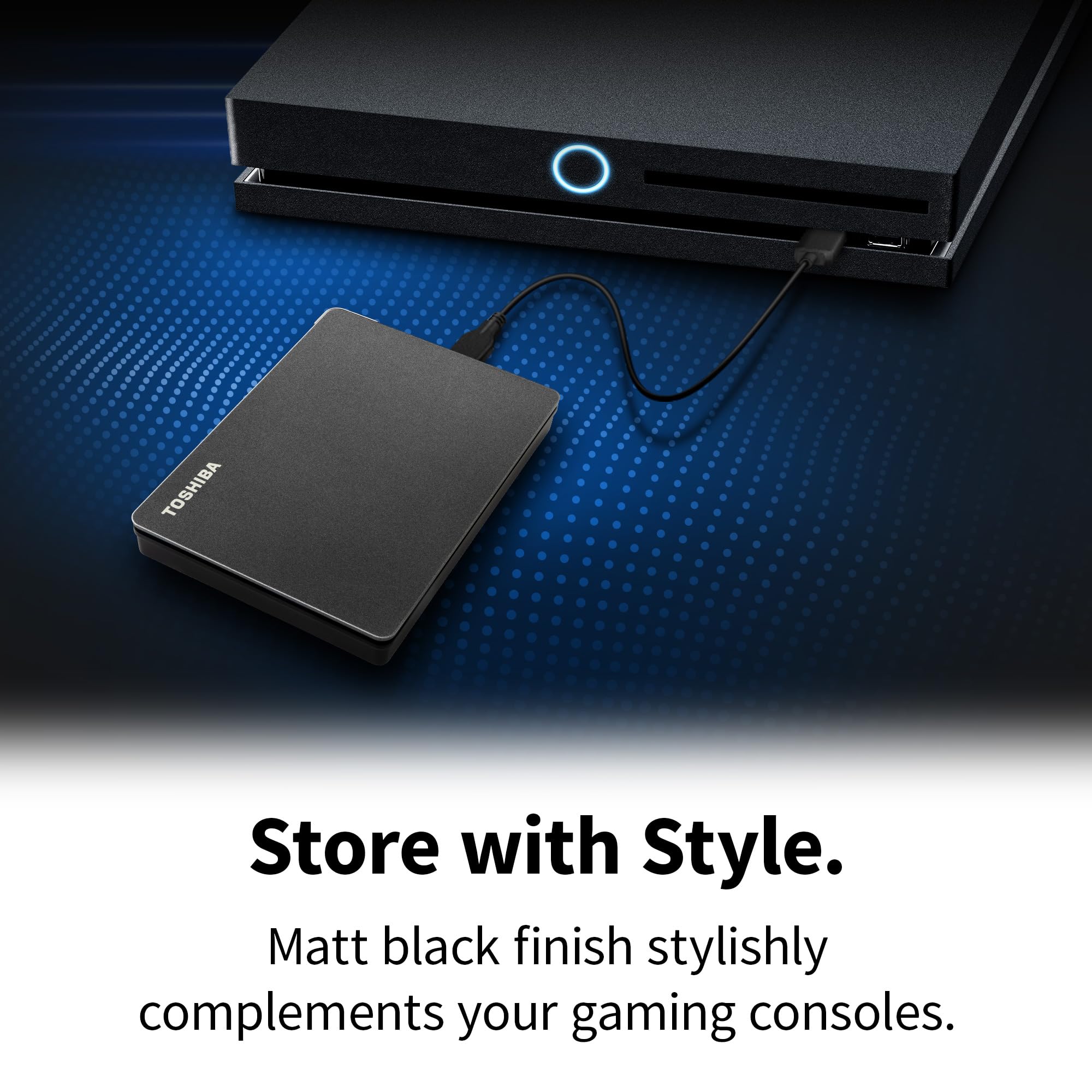 Toshiba 1TB Canvio Gaming - Portable External Hard Drive Compatible with Most PlayStation, Xbox and PC Consoles, USB 3.2. Gen 1 Technology, Black (HDTX110EK3AA)