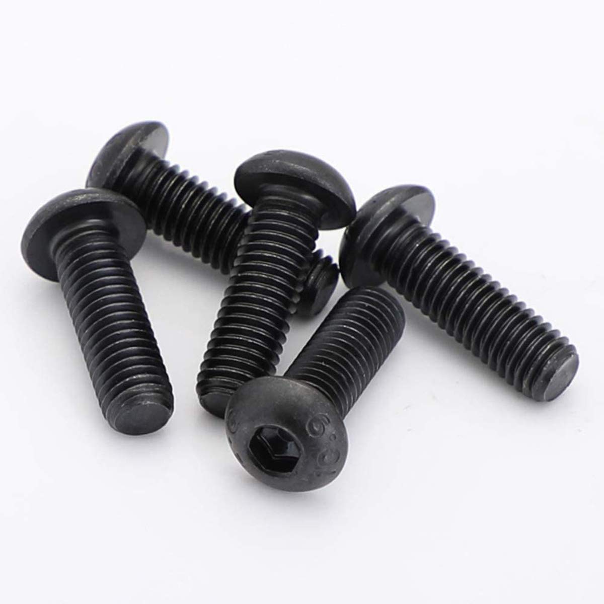 NGe M6x8mm Button Head Socket Cap Screws,Alloy Steel, Fully Threaded,Allen Hex Drive(M6x8,50Pcs)