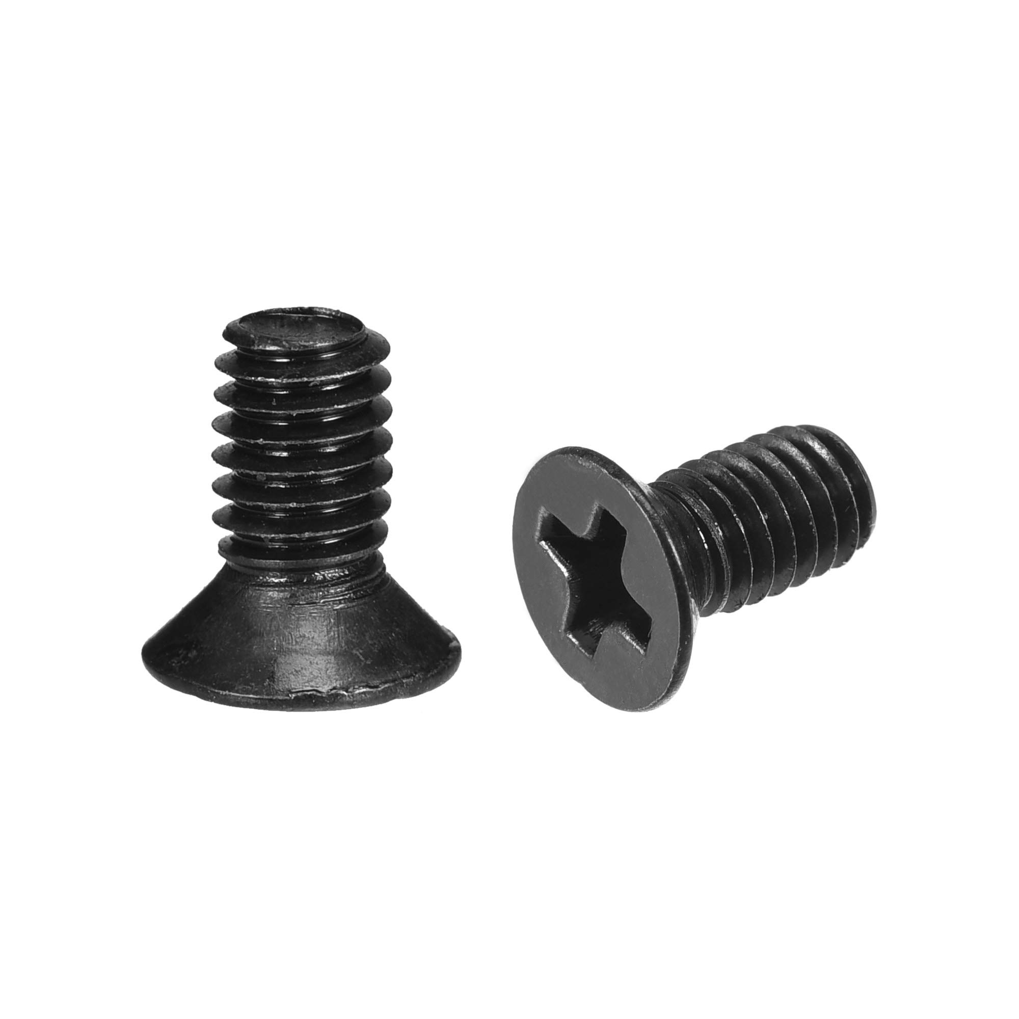 uxcell M4 x 8mm Phillips Screw Fastener Black for Laptop PC TV Fan Switch 150pcs