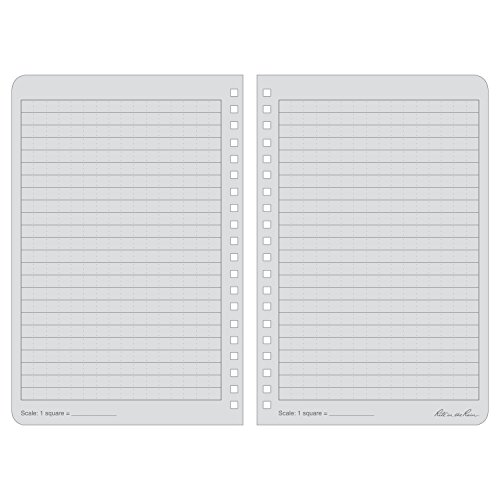 Rite in the Rain Weatherproof Side Spiral Notebook, 4.625" x 7", Orange Cover, Universal Pattern (No. OR73)