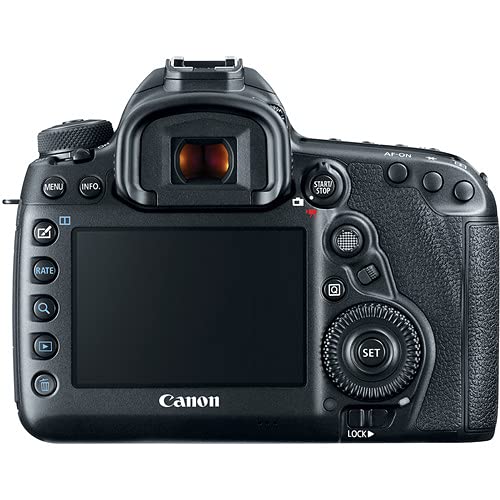 Canon EOS 5D Mark IV DSLR Camera with 24-105mm f/4L II Lens Kit + 75-300 III Lens + 256GB Sandisk Memory, TTL Speedlight Flash, Power Grip + Special Software Package Bundle