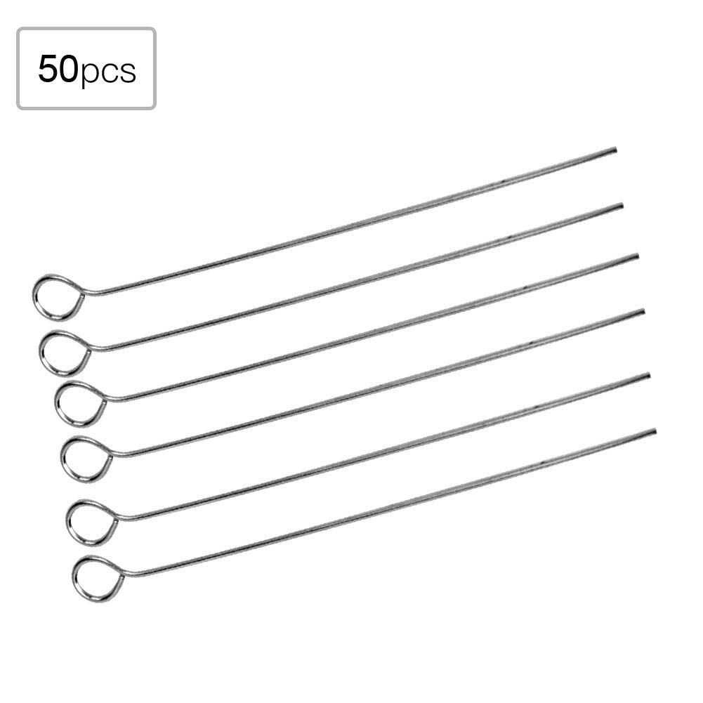Tyenaza 50 Pcs Inoculating Loop, Reusable Inoculating Loop, Inoculating Loop Lab Bacterial Culture Microbiology Uses Nichrome Needle Tip