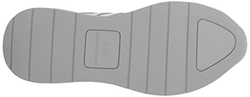 A | X ARMANI EXCHANGE Women's Colorblock Fashion Sneaker, Op.White+Silver, 8.5