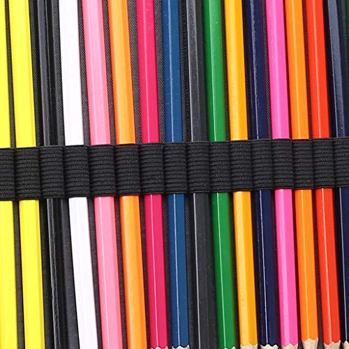 Shulaner 200 Slots Colored Pencil Case Organizer with Zipper PU Leather Large Capacity Pen Holder Bag (Purple)