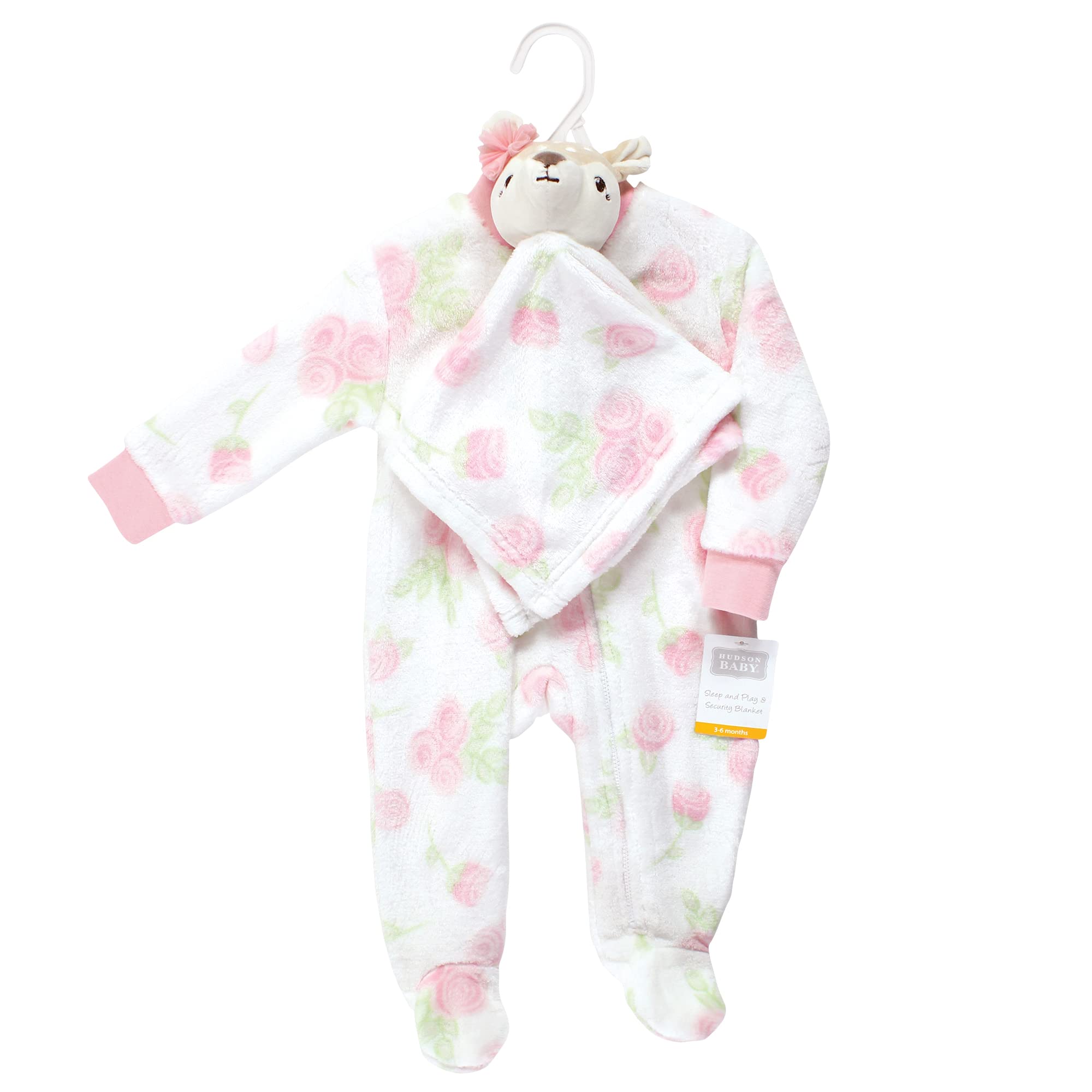 Hudson Baby Unisex Baby Flannel Plush Sleep and Play and Security Toy, Fawn, 0-3 Months