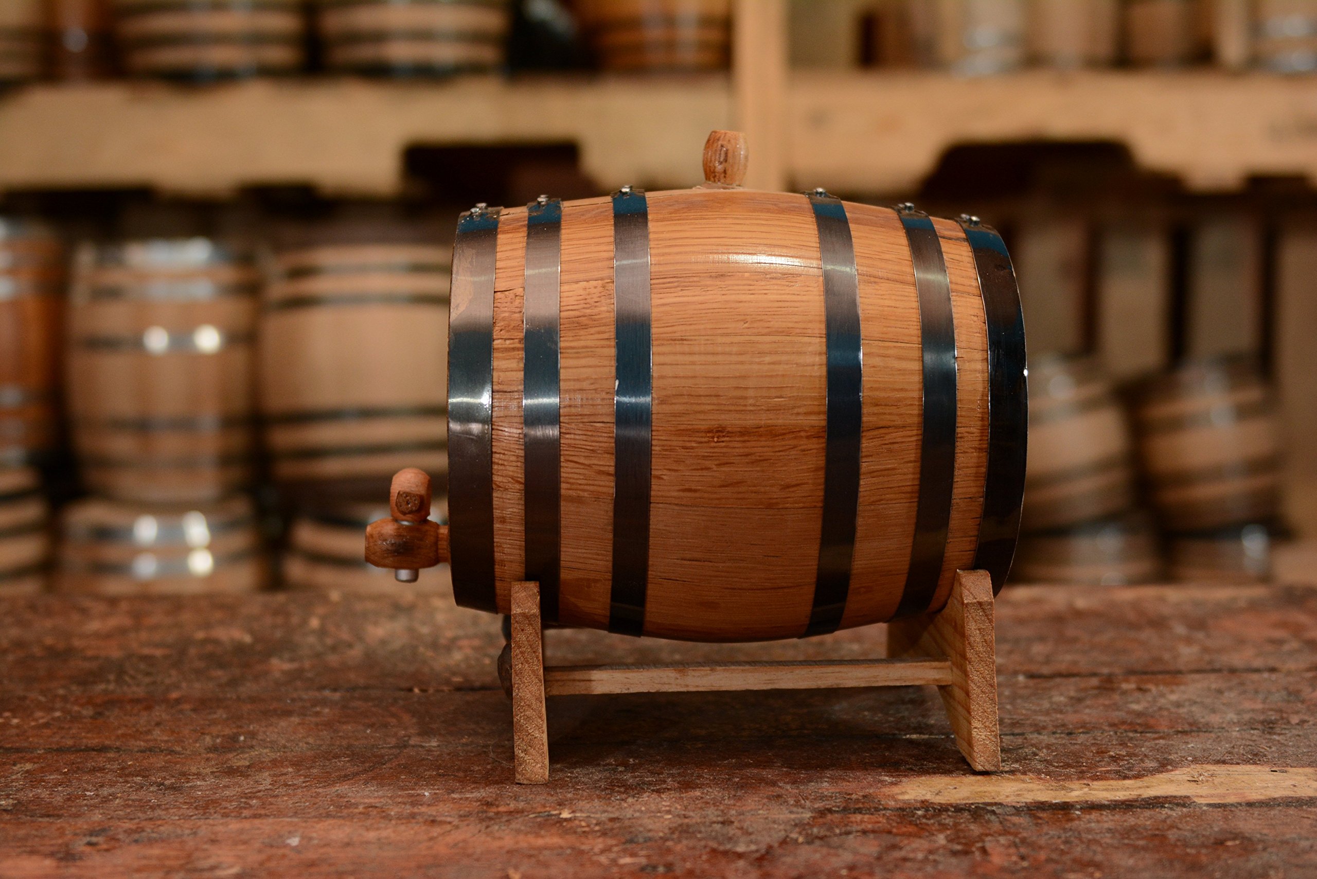 Custom Whiskey Barrel - Personalized Wine Barrel - Engraved Oak 2 Liter Barrel | Age your own Tequila, Whiskey, Rum, Bourbon, Wine