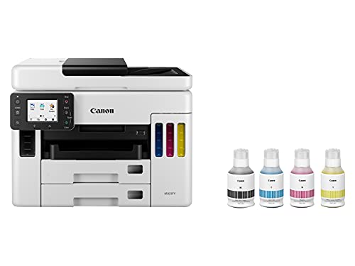 Canon MAXIFY GX7020, Wireless MegaTank All-in-One Supertank Printer, [Print, Copy, Scan, Fax ], White