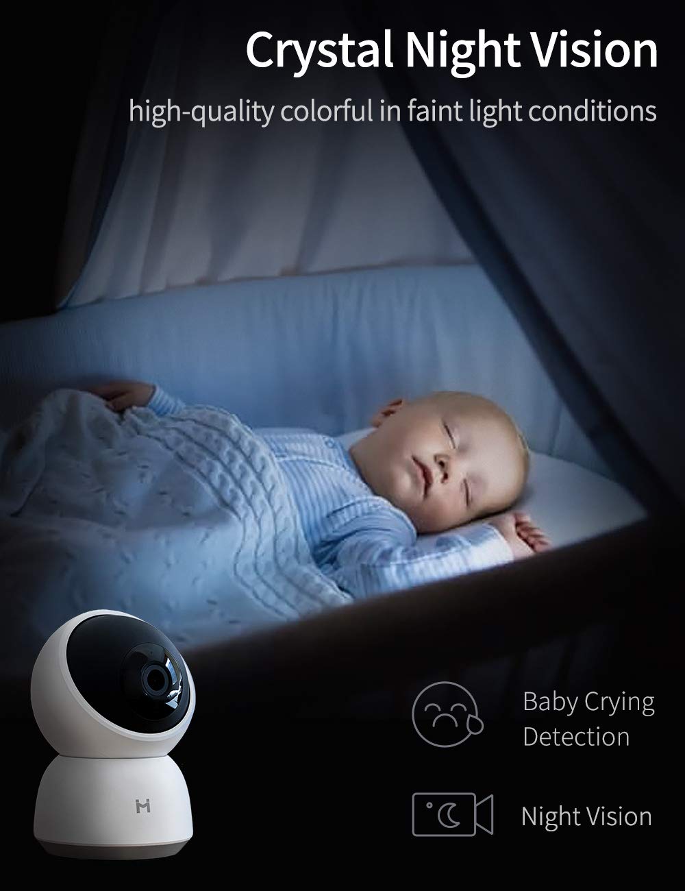 IMILAB Indoor Security Camera, C20 WiFi 1080P Surveillance IP Camera for Pet/Nanny/Baby Monitor, with Human Tracking, Night Vision, 2-Way Audio