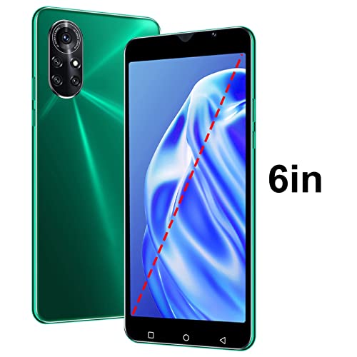 Android Unlocked Cell Phone Dual Sim 6 in Unlocked Phone Face ID + Fingerprint GSM Smartphones Smartphone Gimbal Extension Pole (Blue, One Size)