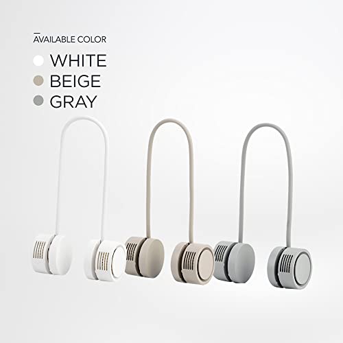 Bladeless Neckband Rechargeable Portable Fan - Rolling Grey