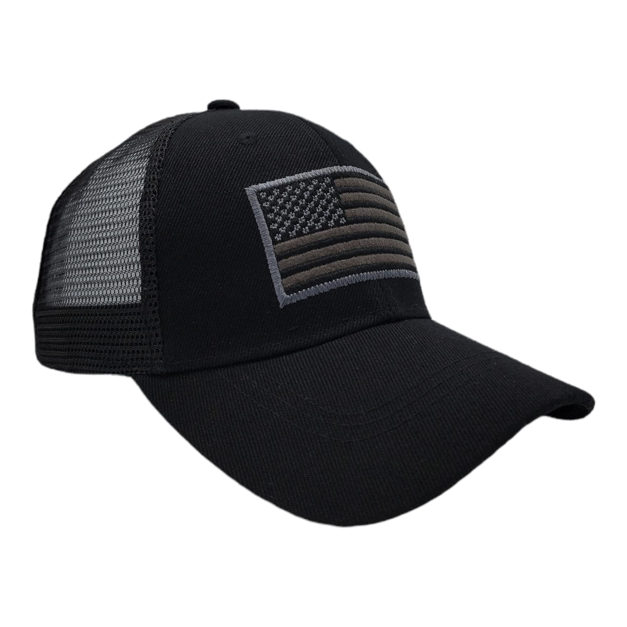 Altis Apparel American USA Flag EST 1776 Hat - Cool Mesh Lightweight Trucker Cap (Khaki)