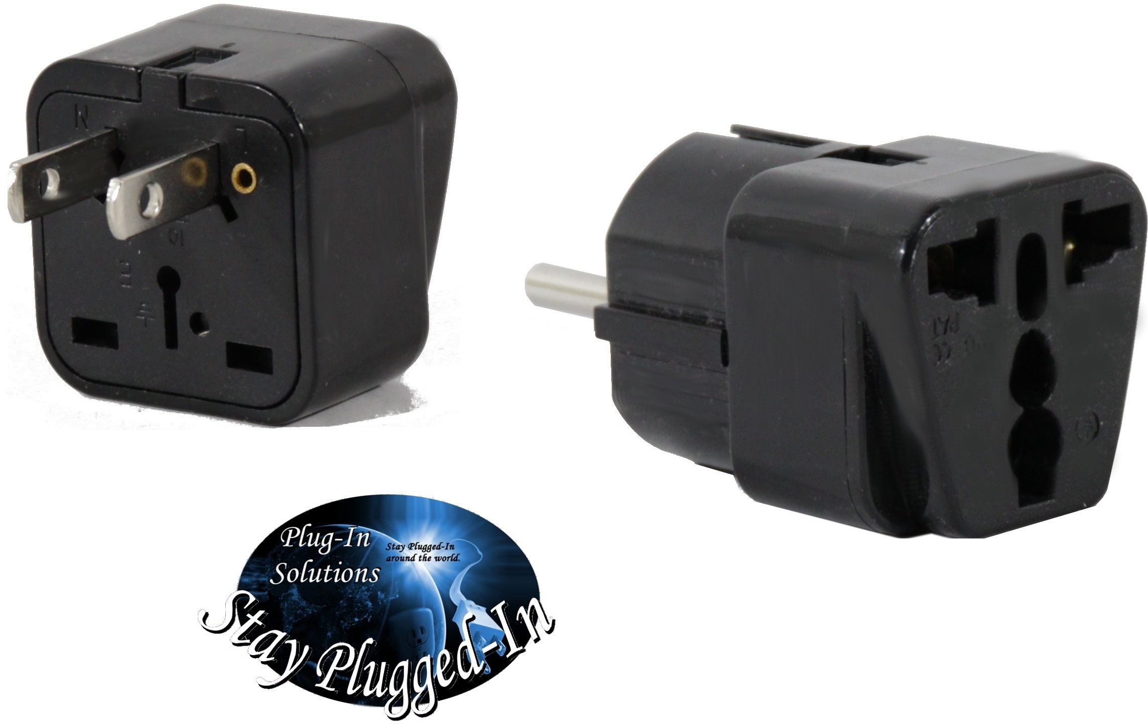 US to Vietnam/South Korea Travel Adapter Plug for USA/Universal to Asia Type E (C/F) & A AC Power Plugs Pack of 2