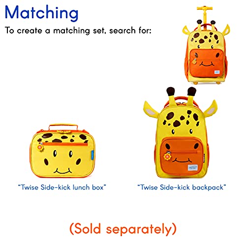 TWISE SIDE-KICK SCHOOL, TRAVEL ROLLING BACKPACK FOR KIDS AND TODDLERS (GIRAFFE)
