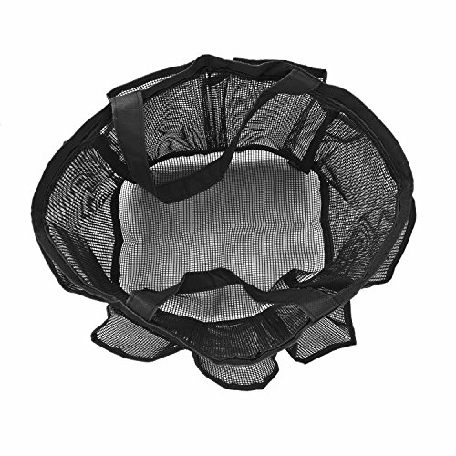 iPEGTOP Portable Mesh Shower Caddy, Quick Dry Shower Tote Hanging Bath & Toiletry Organizer Bag with 9 Storage Pockets, Double Handles for College Dorm, Travel, Gym & Camping, Black
